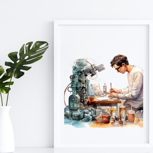 29 Robotics Watercolor Clipart, Technology Clipart, PNG Individual ...