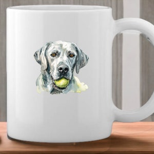 Watercolor Silver Labs Clipart, Labrador Retrievers PNG Digital Files ...