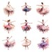 Watercolor Ballerinas Clipart, PNG Digital Files on a Transparent ...