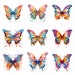 13 Abstract Butterflies Watercolor Clipart, Insect Clipart, PNG ...