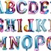 Colorful Foil Alphabet, Transparent Background, High Quality, Clipart ...