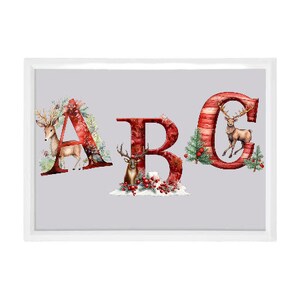 Reindeer Alphabet, Winter Alphabet, Christmas Alphabet Instant Download ...