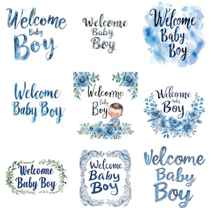 Welcome Baby Boy, PNG and SVG Digital Files on Transparent Background ...
