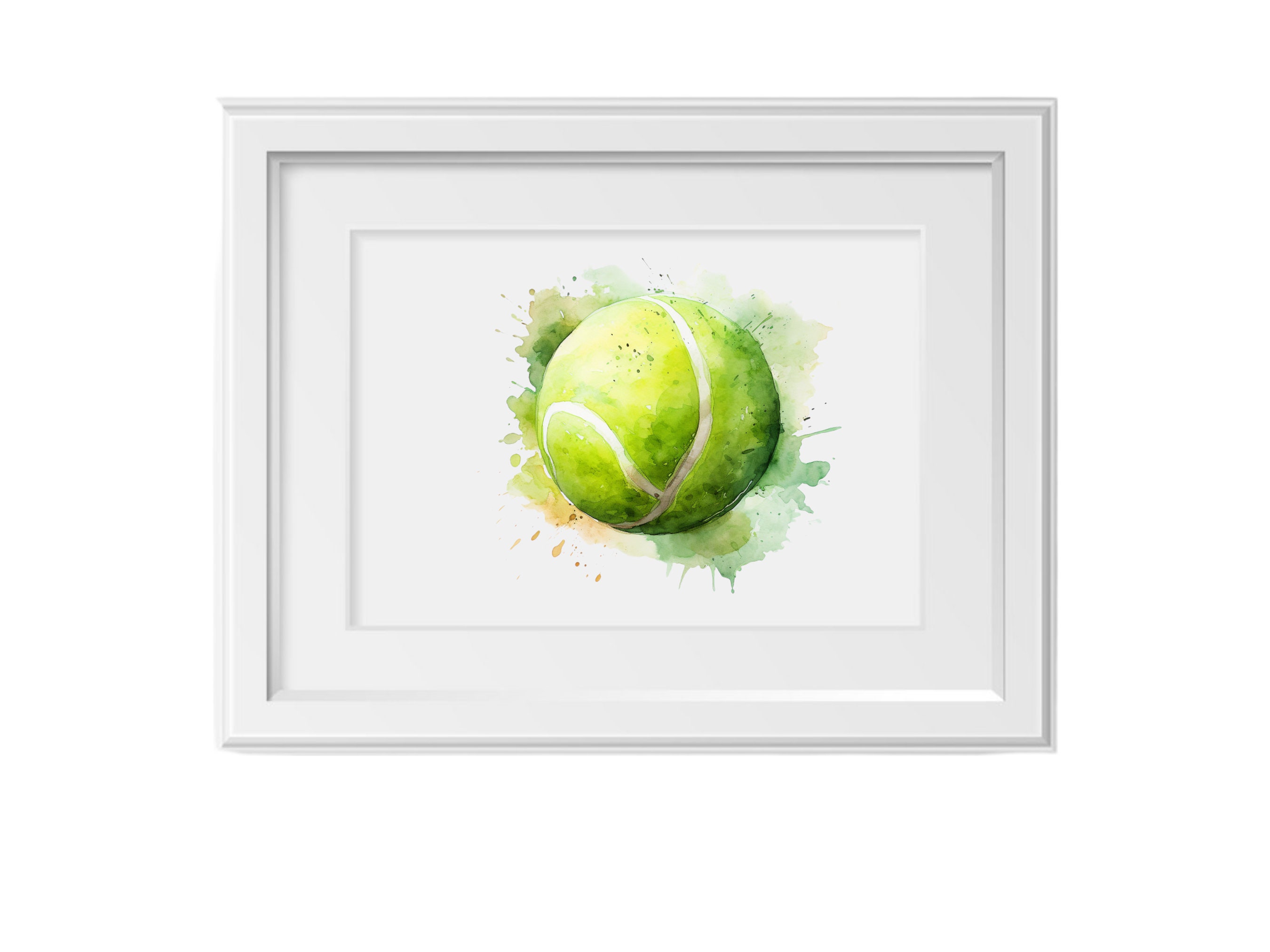 Watercolor Tennis Balls Clipart PNG Digital Files on - Etsy