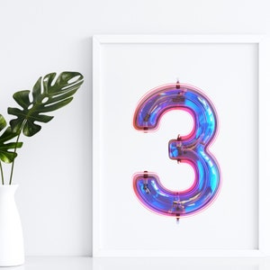 Neon Numbers Clipart, Transparent Background, High Quality, Clipart ...