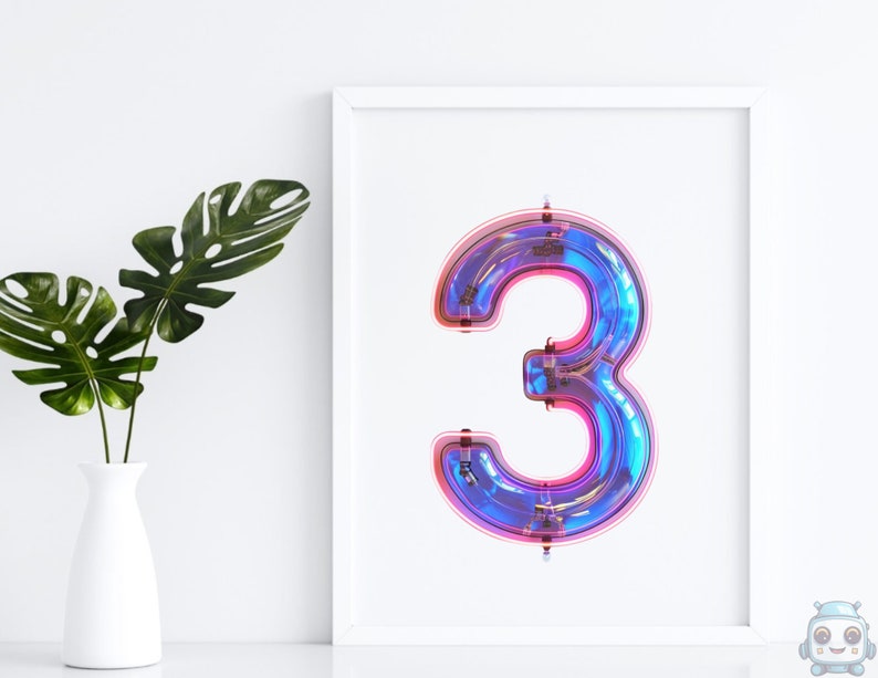 Neon Numbers Clipart, Transparent Background, High Quality, Clipart ...