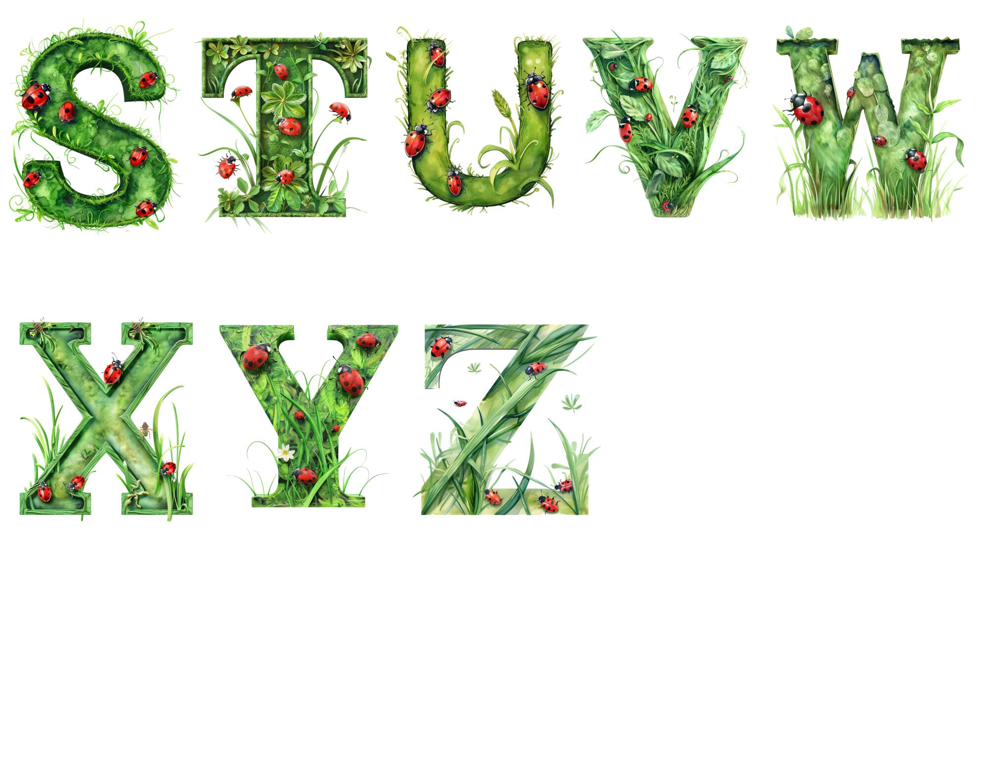 Ladybug Alphabet, Letters Png, Alphabet Png, Instant Download for ...