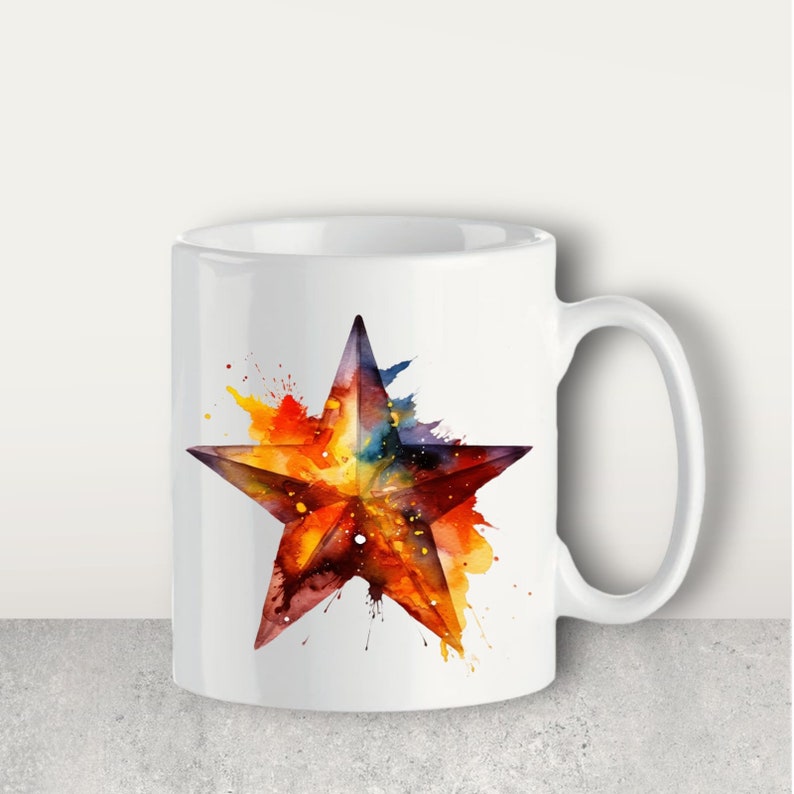 Watercolor Stars Clipart PNG Digital Images Transparent - Etsy