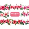 Watercolor Floral Red Alphabet Clipart , Floral Alphabet, Transparent ...