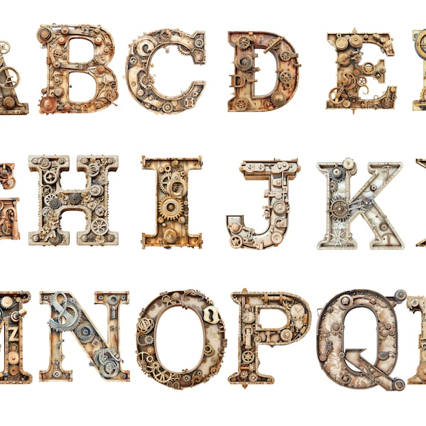 Steampunk Letters - Etsy