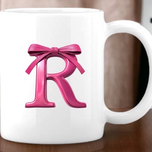 Pink Bow Alphabet, Bow Letter Instant Download for Commercial Use, High ...