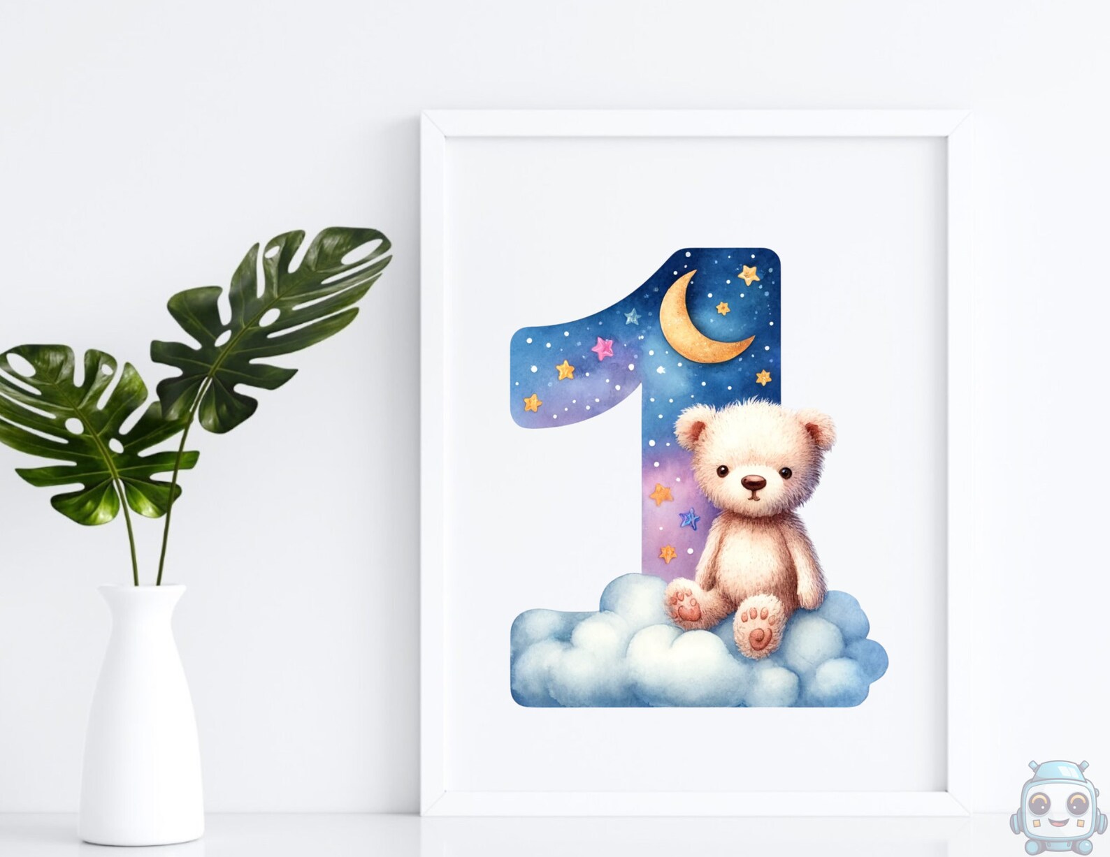 Sleeping Teddy Bear Numbers, Numbers Png, Instant Download for ...