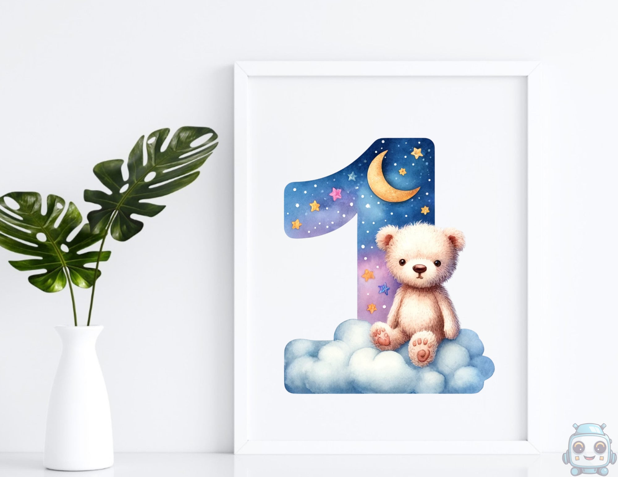 Sleeping Teddy Bear Numbers, Numbers Png, Instant Download for ...