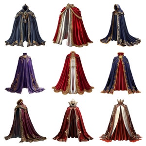 Royal Cape Clipart, Regal Clipart, PNG Individual Images on Transparent ...