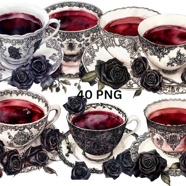Goth Tea Set - Etsy