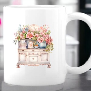 Watercolor Floral Kitchen Clipart, PNG Digital Files on a Transparent ...