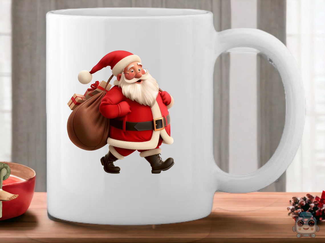 28 Santa Claus Watercolor Clipart, Christmas Clipart, PNG Individual ...