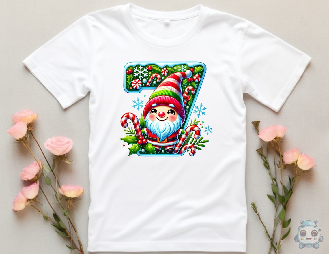 Cute Winter Gnomes Numbers Watercolor Clipart, Christmas Clipart, PNG ...