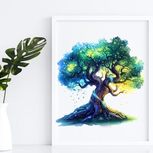 31 Mythical Trees Watercolor Clipart, Nature Clipart, PNG Individual ...