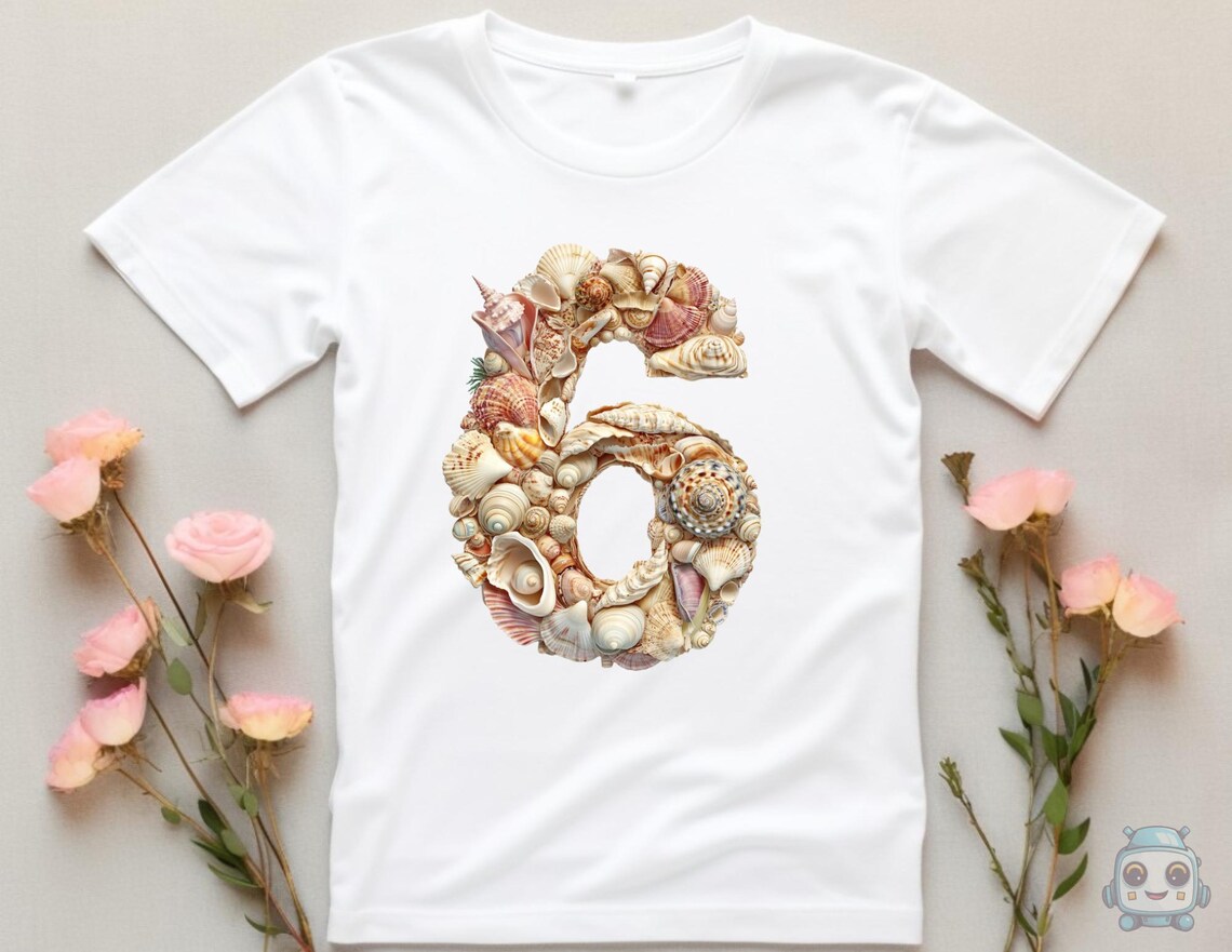 Seashell Numbers Watercolor Clipart, Beach Clipart, PNG Individual ...