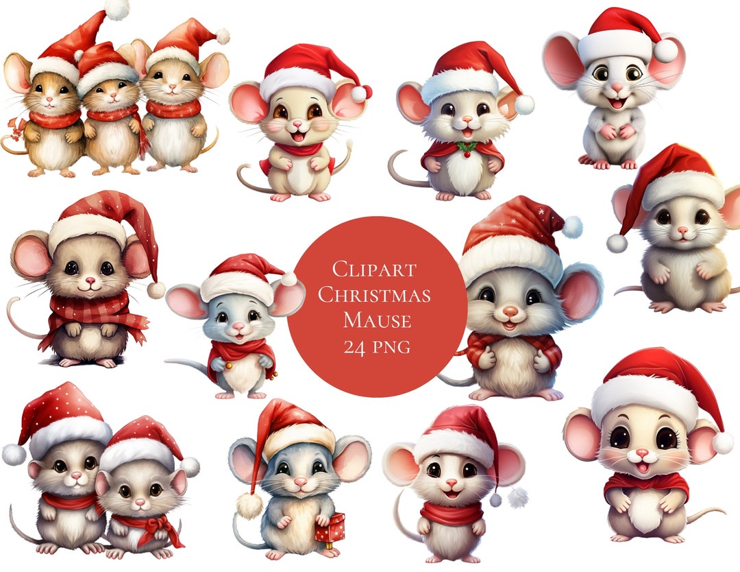 Clipart Cute Christmas Mouse, Christmas Mouse, Christmas, Download for ...