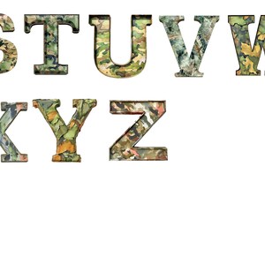 Army Alphabet Watercolor, Army Letters, Transparent Background, High ...