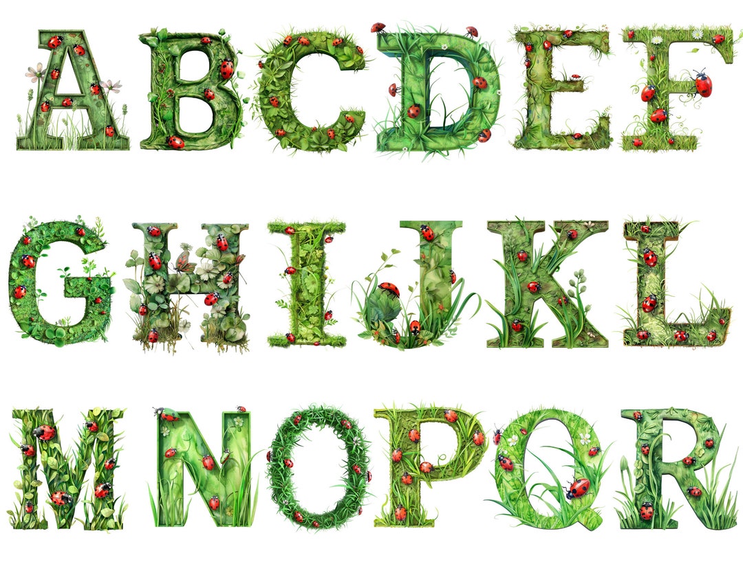 Ladybug Alphabet, Letters Png, Alphabet Png, Instant Download for ...