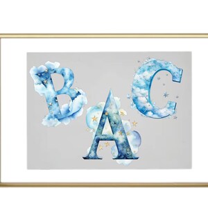 Sky Alphabet Clipart , Alphabet, Transparent Background, High Quality ...