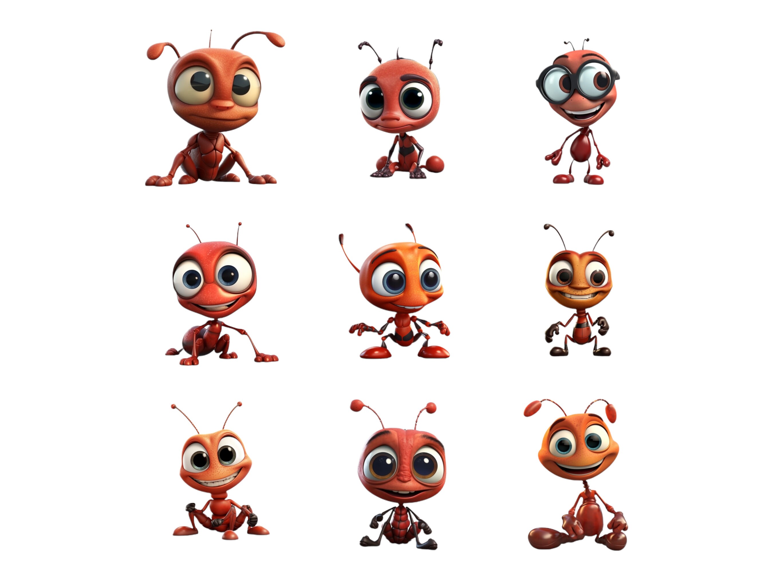 Animated Ants Watercolour 16 PNG Images Instant Download - Etsy