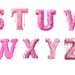Sweet Pink Alphabet Clipart, Transparent Background, High Quality ...