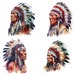 Native American Indian Chiefs Clipart, PNG Individual Images on ...