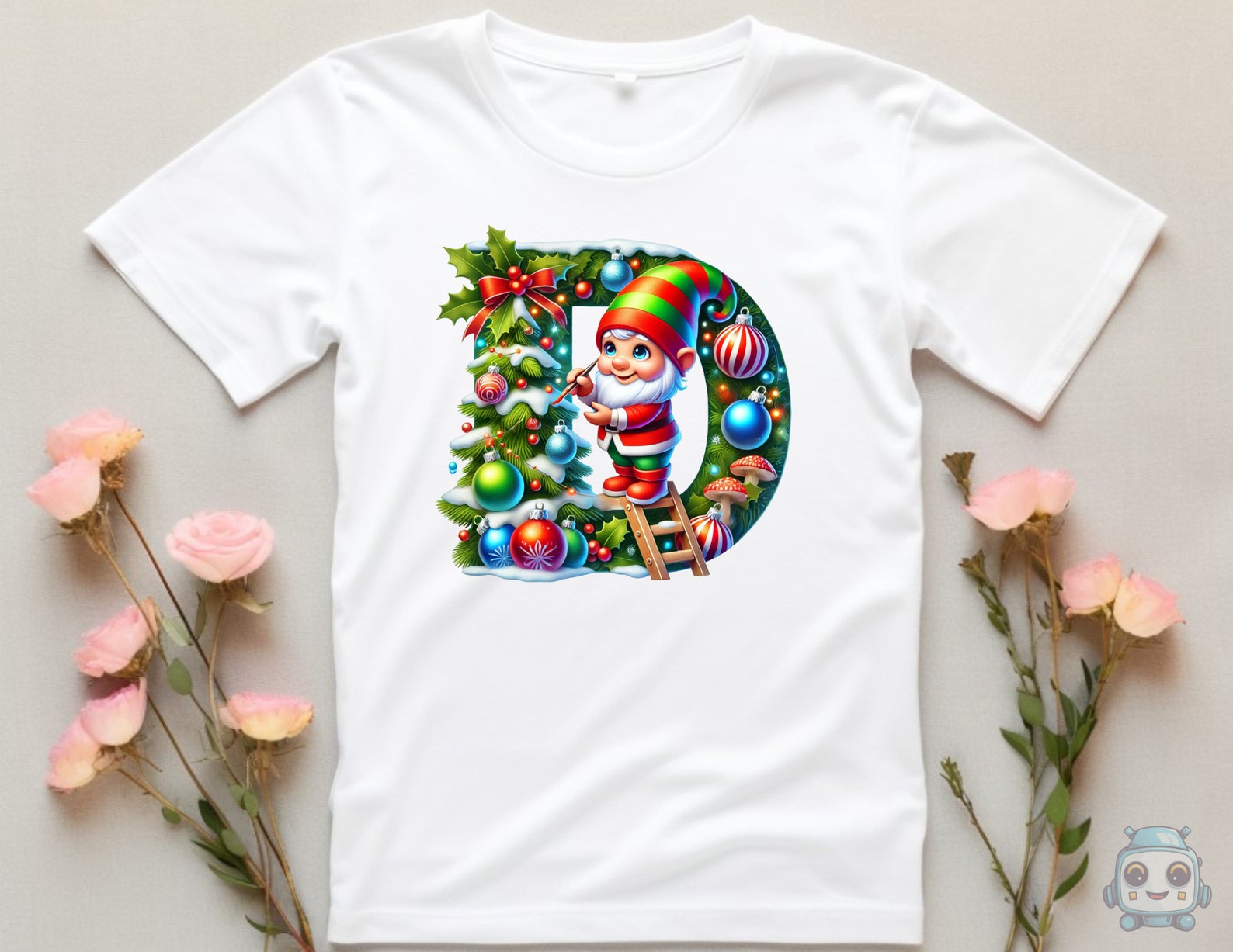 Cute Winter Gnome Alphabet Watercolor Clipart, Christmas Clipart, PNG ...