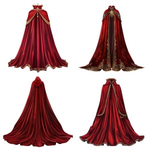 Royal Cape Clipart, Regal Clipart, PNG Individual Images on Transparent ...