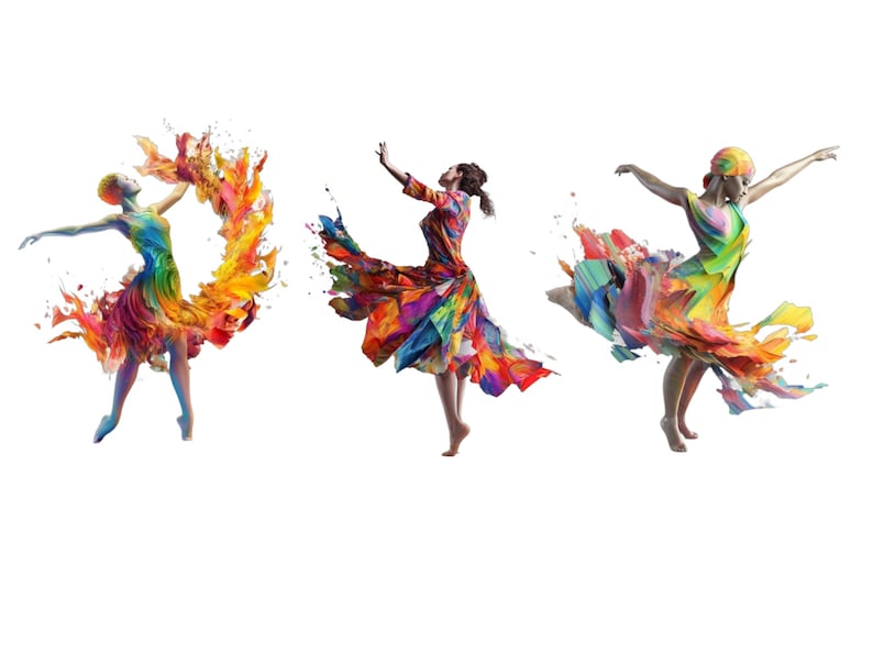 Dancer Animated Clipart PNG Digital Files on a Transparent - Etsy