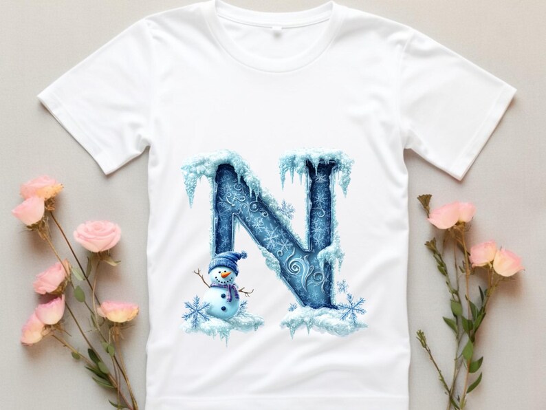 Winter Snowman Alphabet Clipart - Frosty Snow Letters PNG Individual ...