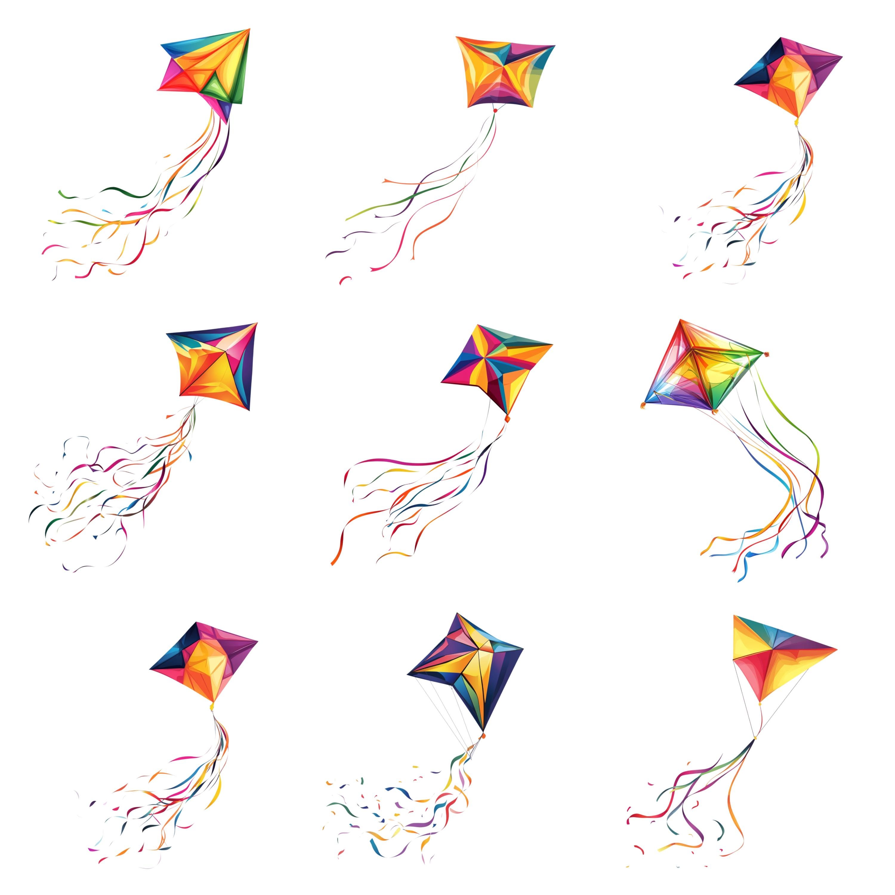 Kite Clipart Bundle PNG, Colorful Kites, Spring Clip Art, Kids ...