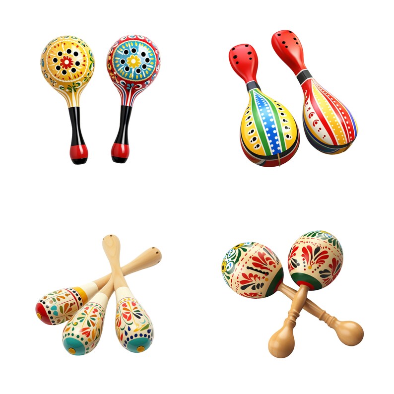 Maracas Clipart, PNG Digital Files on a Transparent Background ...