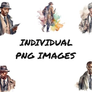 Watercolor Detectives Clipart, PNG Digital Files on a Transparent ...