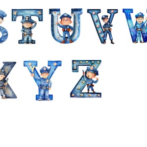 Policeman Alphabet, Letters Png, Alphabet Png, Instant Download for ...