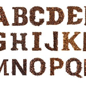 Coffee Alphabet Clipart ,coffee Alphabet, Transparent Background, High ...