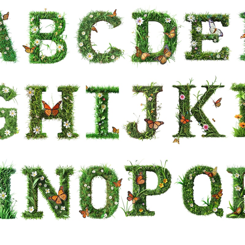 Spring Alphabet - Etsy