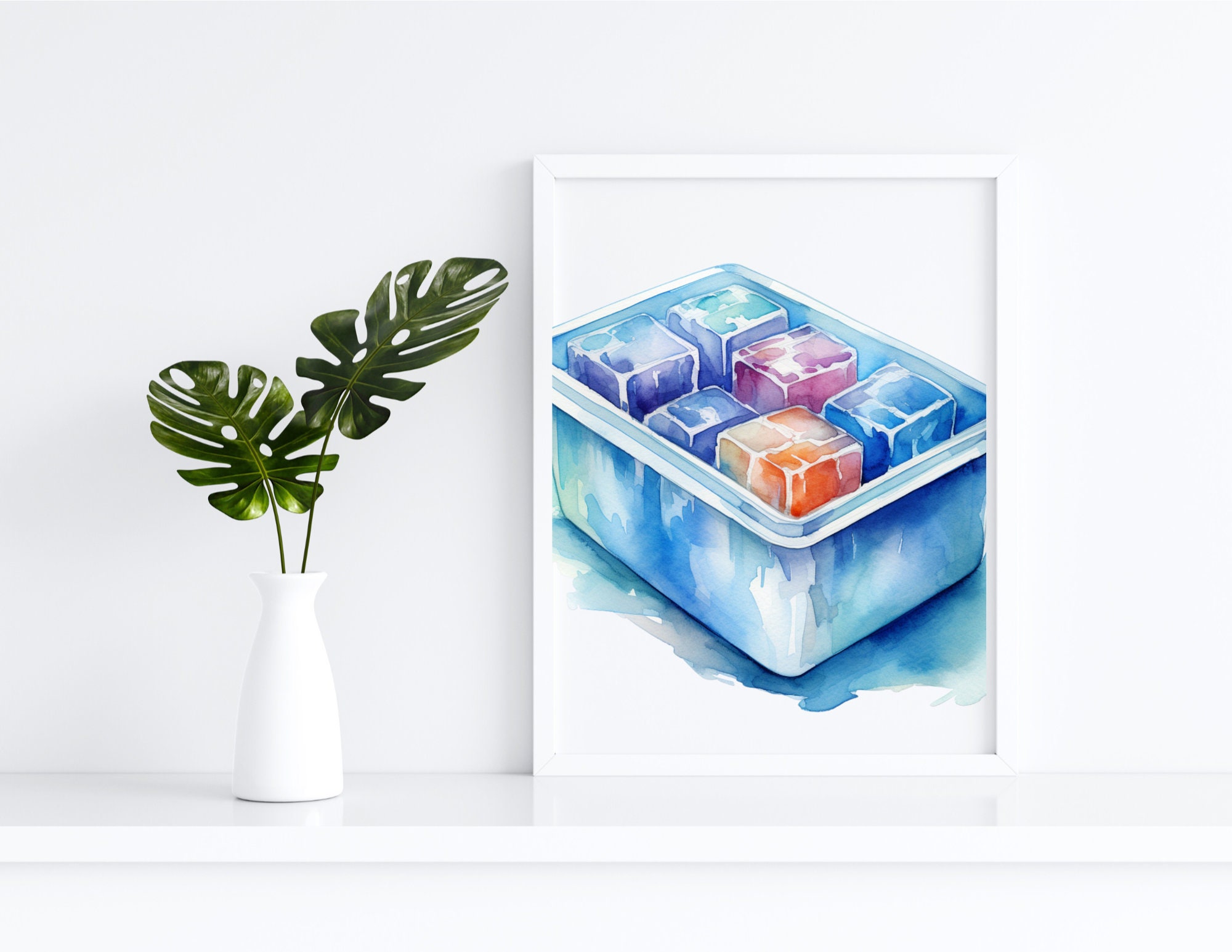 Watercolor Freezers and Freeze Boxes Clipart, PNG Digital Files on ...