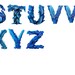 Blue Feathers Alphabet, Letters Png, Alphabet Png, Instant Download for ...