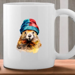 Watercolor Marmots Clipart, PNG Digital Files on Transparent Background ...