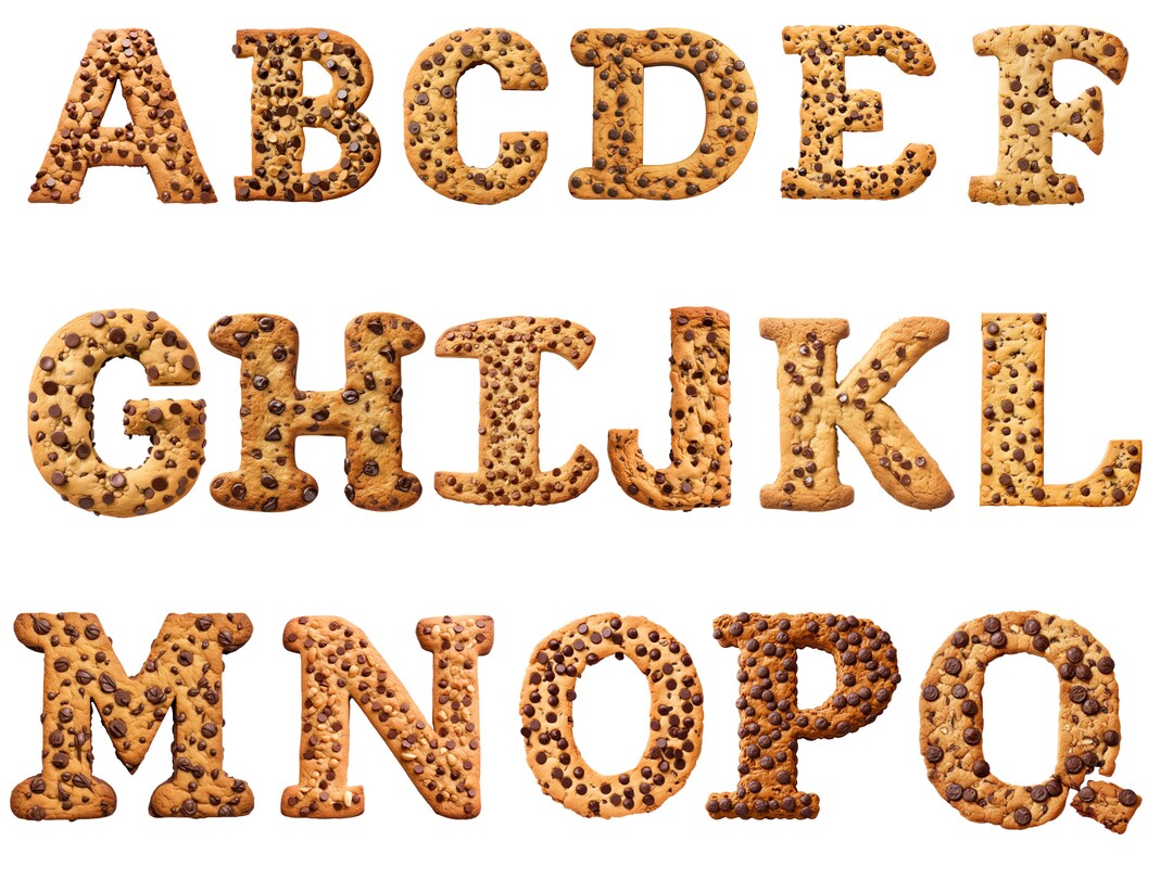 Cookies Alphabet Clipart , Alphabet, Transparent Background, High ...