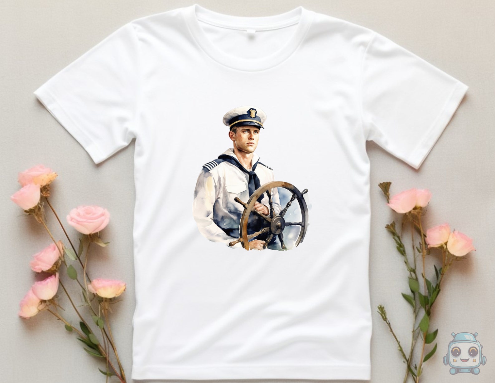 20 Sailors Watercolor Clipart, Nautical Clipart, PNG Individual Images ...