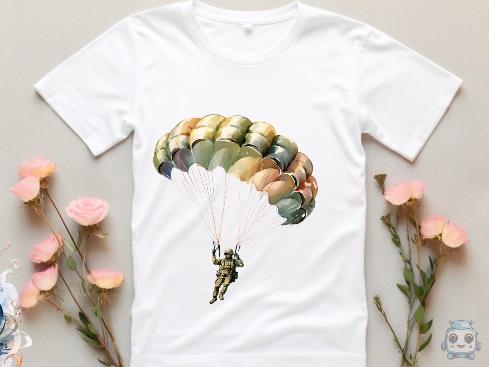 25 Paratroopers Watercolor Clipart, Military Clipart, PNG Digital Files ...