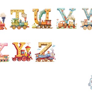 Clipart Train Alphabet, Letters Png, Alphabet Png, Instant Download for ...