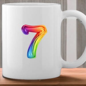 Vibrant Swirl Rainbow Numbers Clipart - Colorful Artistic Numerals PNG ...