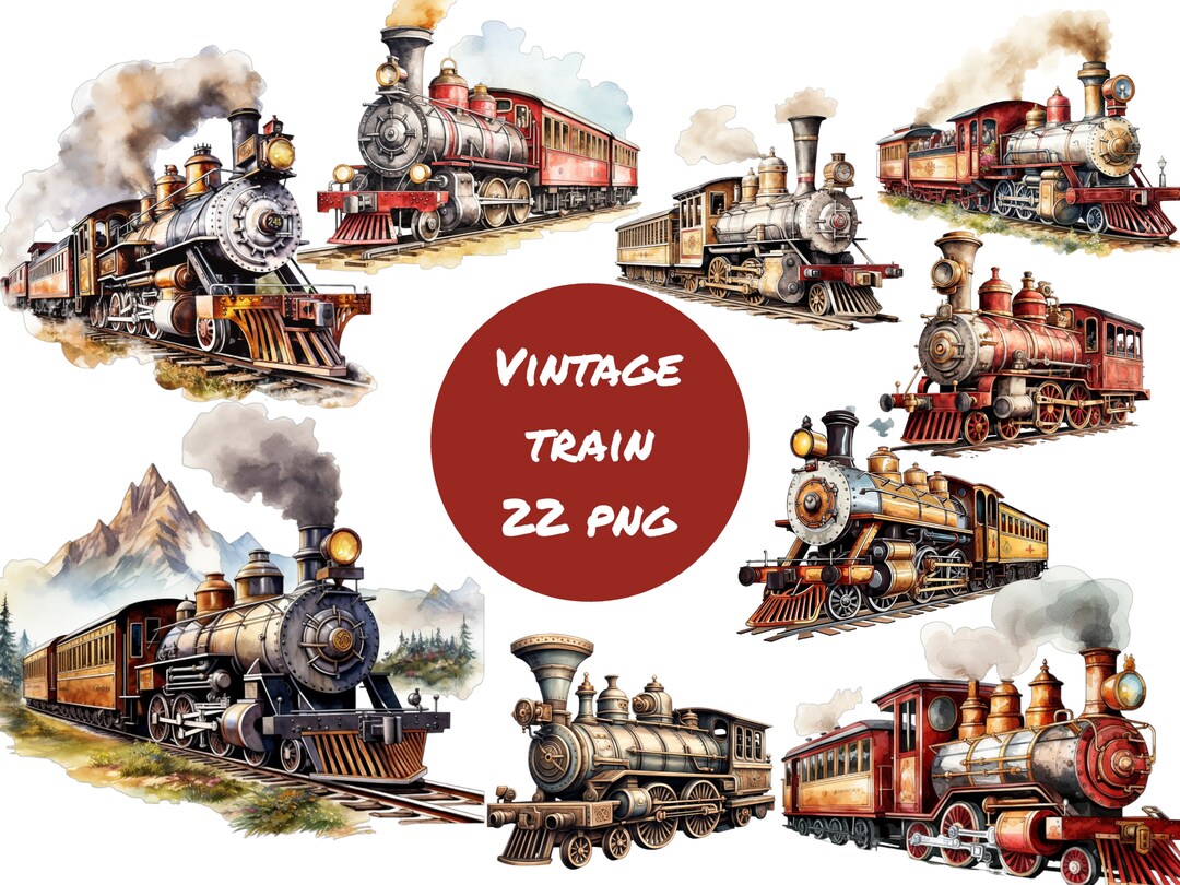 Clipart Train, Graphics in PNG for Commercial Use Instant Download High ...